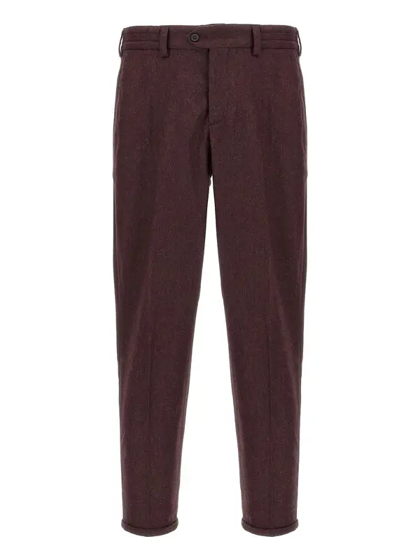PT TORINO Cool Wool 'the Rebel' Pants - Bordeaux