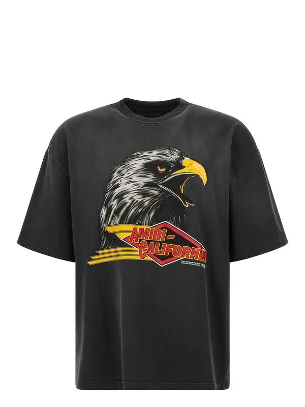 Amiri Eagle Cotton T-shirt - Black