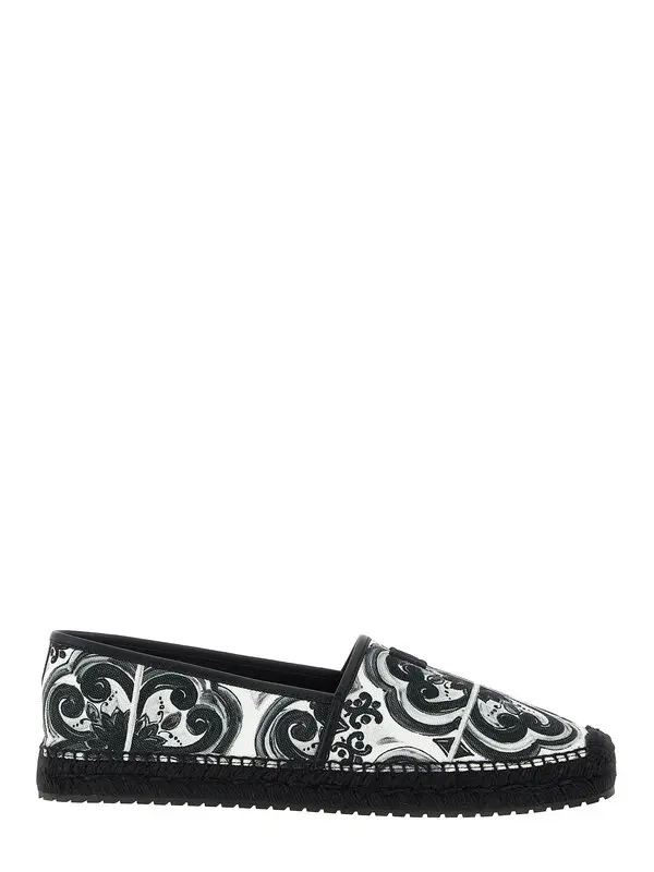 Dolce & Gabbana Maiolica Espadrilles - White/black