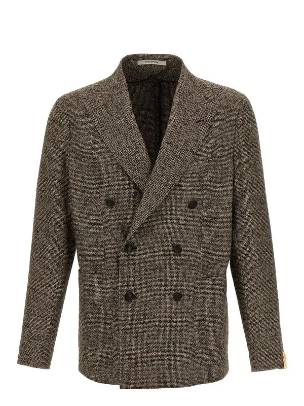 Tagliatore Wool Blend Double-breasted Blazer - Brown