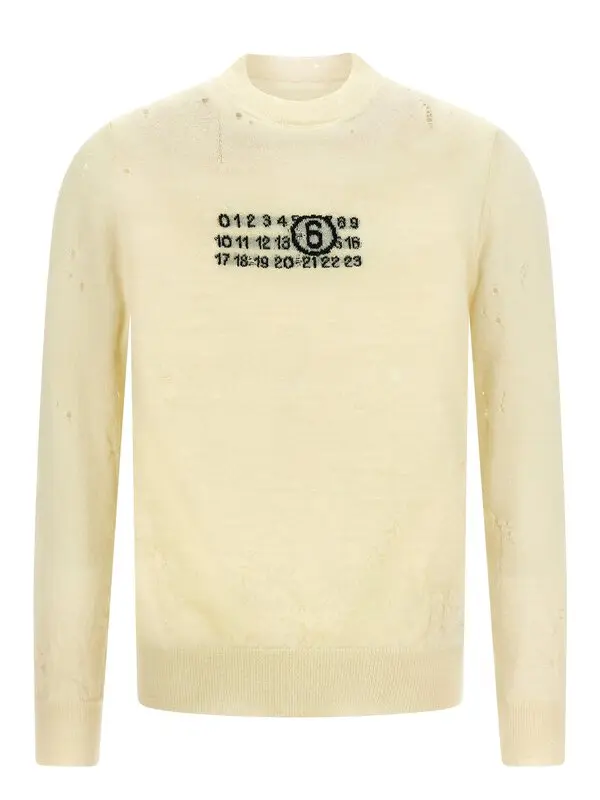 MAISON MARGIELA Numeric Signature Sweater - Beige