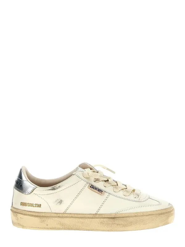 GOLDEN GOOSE Soul Star Leather Sneakers - Silver