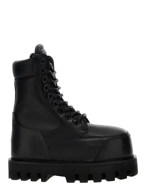 Alexander McQueen Nappa Ankle Boots - Black