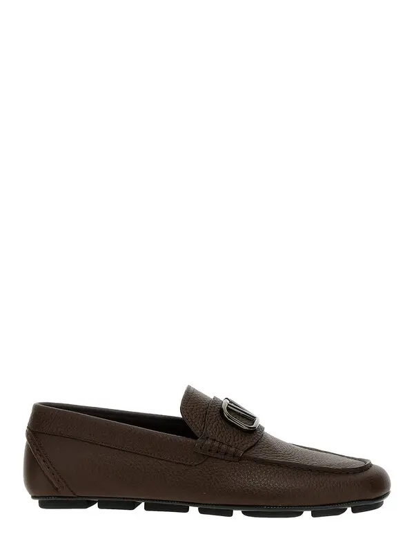 Valentino Garavani Vlogo Signature Loafers - Brown
