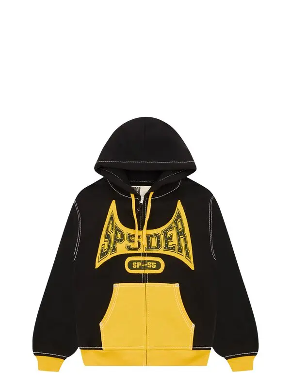 SP5DER T&f Zip Hoodie - Black