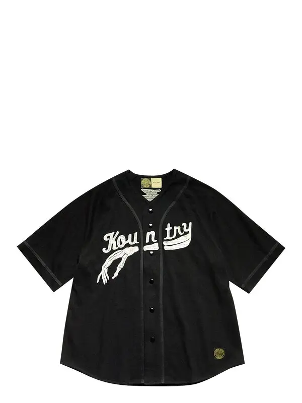 Kapital Jersey Baseball Shirt - Black