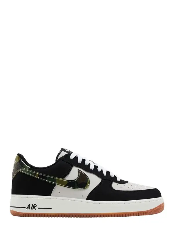Nike Air Force 1 Low Patent Camo Swoosh - Black