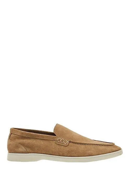 REISS Slip-on Loafers - Stone