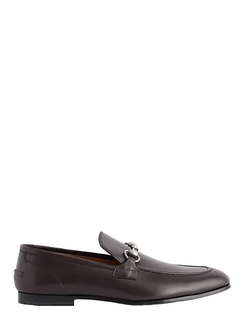 Gucci Jordaan Leather Loafers - Dark Brodeaux