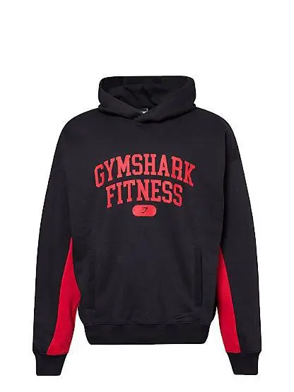 GYMSHARK Varsity Logo Cotton-blend Hoody - Gs Black