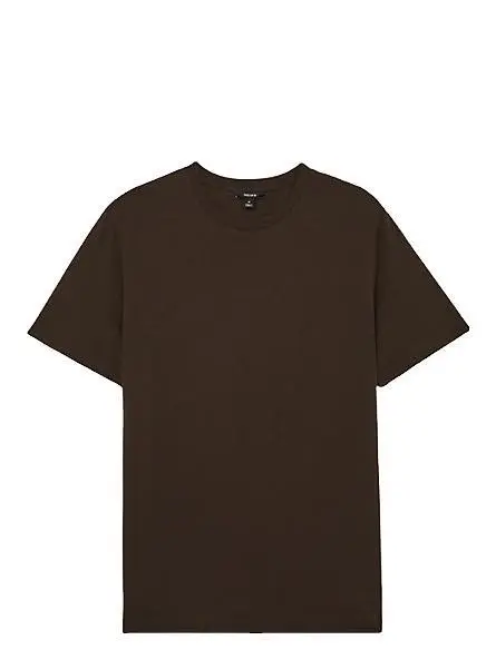 REISS Bless Short-sleeved Cotton-jersey T-shirt - Coco Brown