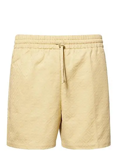 Casablanca Relaxed-fit Monogram Cotton Shorts - Beige
