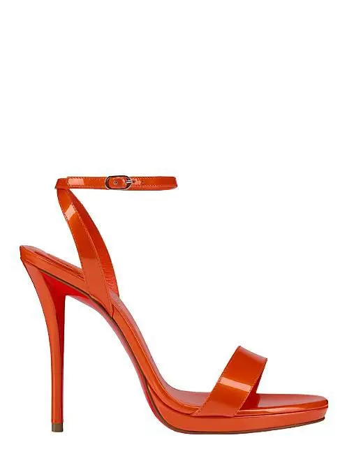 CHRISTIAN LOUBOUTIN Miss Z 120 Patent-leather Sandals - Magma
