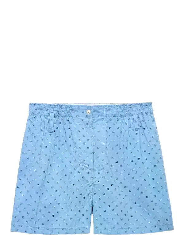 Prada Embroidered Shorts - Blue
