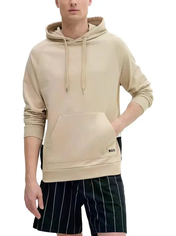 BOSS Panelled Hoodie - Neutrals