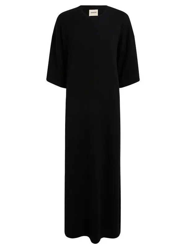 Khaite Bindi Merino Wool Dress - Black