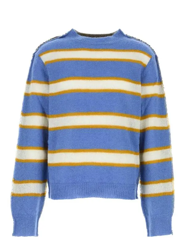 Marni Embroidered Mohair-blend Sweater - Stripped