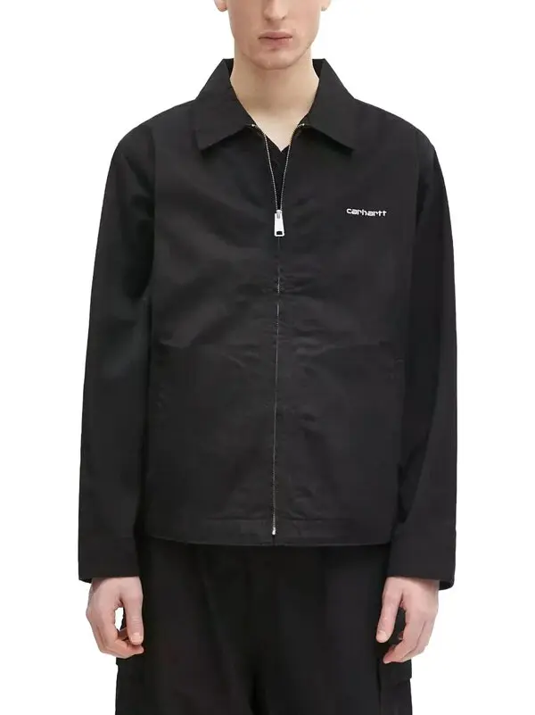 Carhartt Work In Progress Zip-front Jacket With Chest Pocket - Black