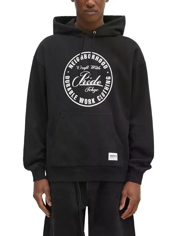 NEIGHBORHOOD Circular-logo Hoodie - Black