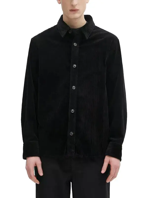 A.p.c. Corduroy Long-sleeve Shirt - Black