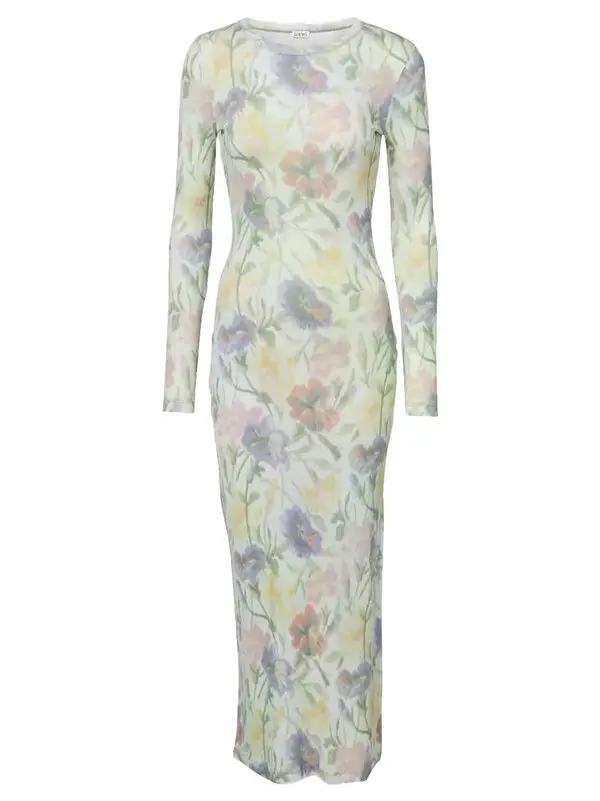 Loewe Floral-print Maxi Dress - Green