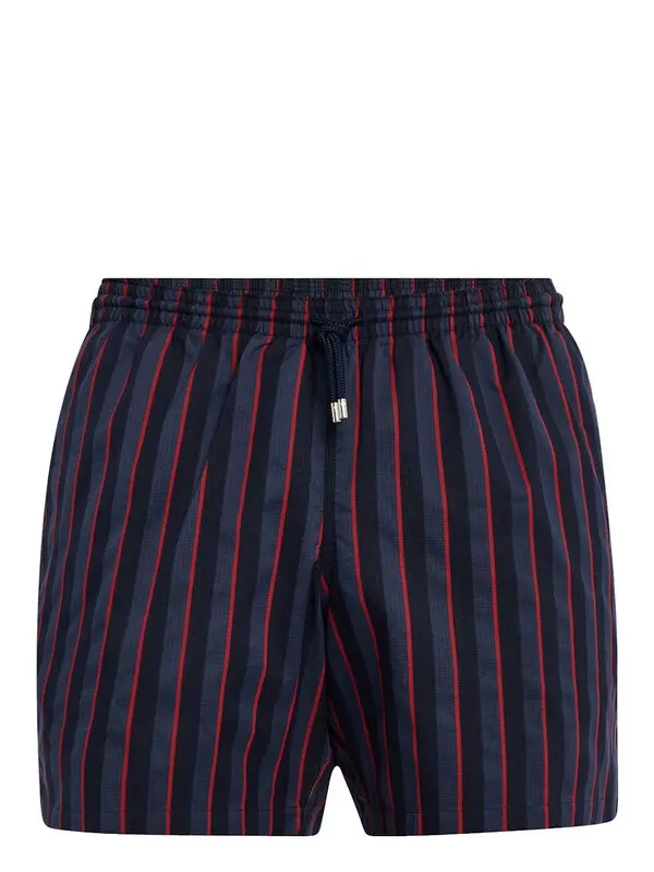 Derek Rose Bondi Stripe Swim Trunks - Navy