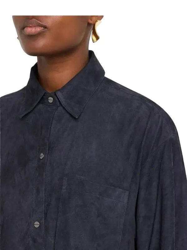 TWP Little Big Joe Suede Shirt - Midnight