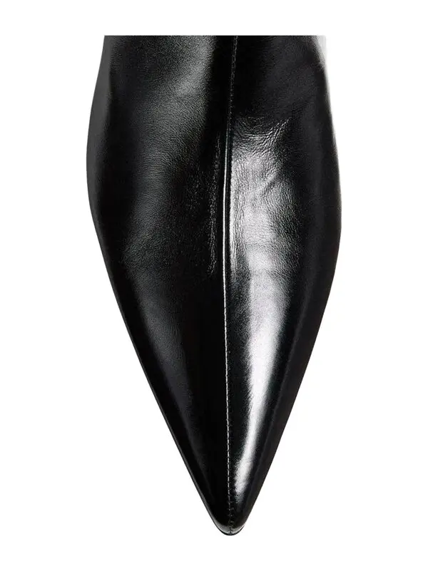 Khaite Sybil Leather Ankle Boots - Black