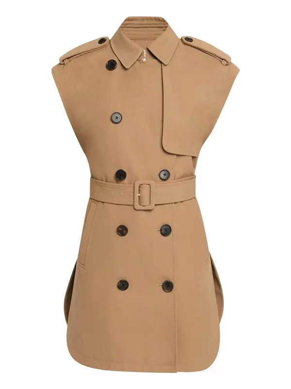 Veronica Beard Willmott Trench Vest - Hazelnut