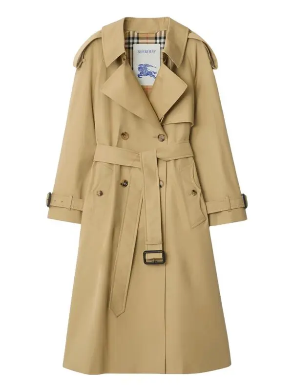 Burberry Long Gabardine Fitzrovia Trench Coat - Beige
