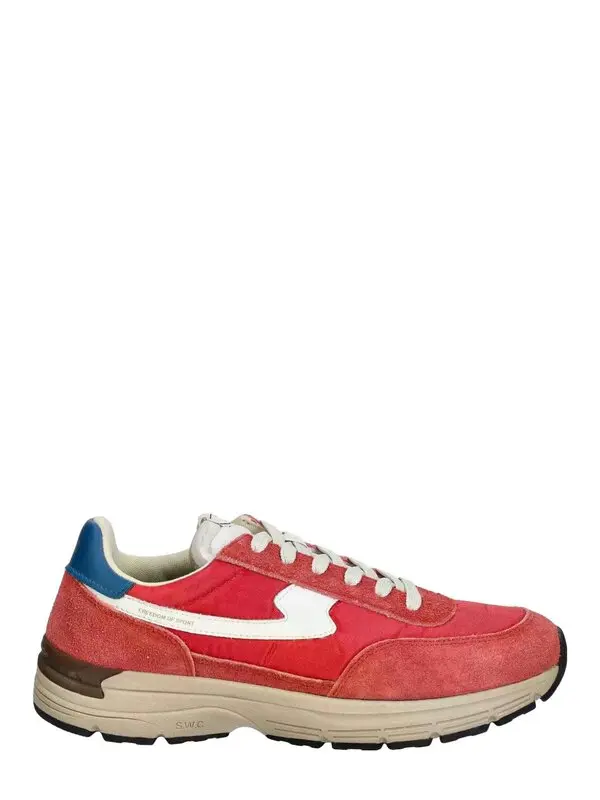 S.W.C STEPNEY WORKERS CLUB Panelled Sneakers - Red
