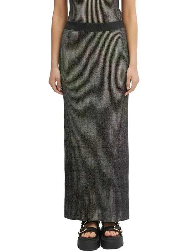 SAMSOE SAMSOE Ribbed-knit Maxi Skirt - Black