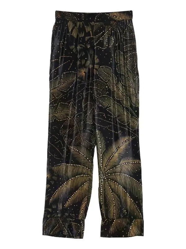 Farm Rio Printed Trousers - Black