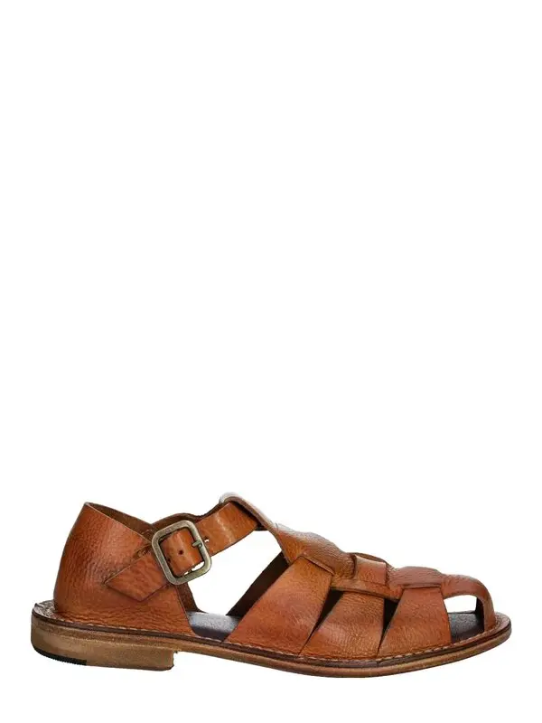 ASTORFLEX Leather Buckle Sandals - Brown