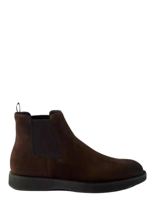 Prada Elasticated-panel Chelsea Boots - Brown