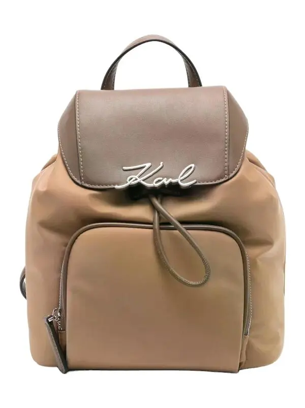Karl Lagerfeld Signature Backpack - Brown
