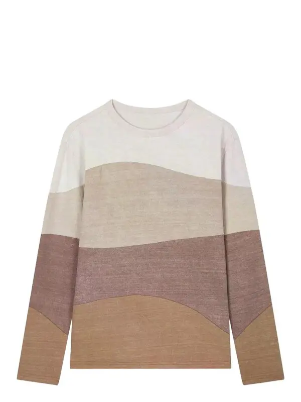 STUDIO TOMBOY Wave-pattern Long-sleeve T-shirt - Neutrals