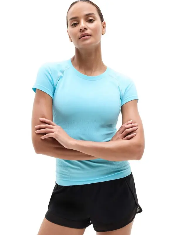 Athleta Seamless Tee - Aqua