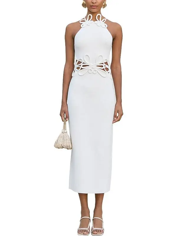 Cult Gaia Jena Knit Cutout Dress - Off White