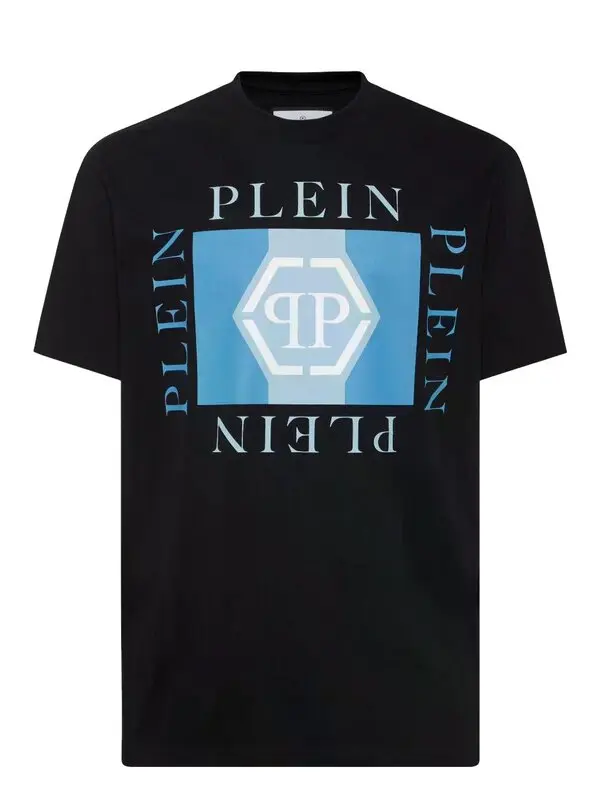 Philipp Plein Logo-print Hexagon T-shirt - Black