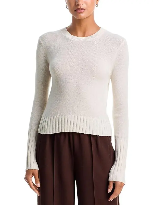 Guest In Residence Cashmere Shrunken Crewneck Sweater - Cream