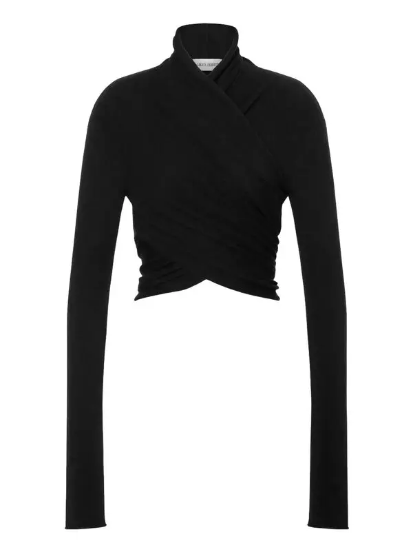 Alberta Ferretti Virgin Wool Wrap Jumper - Black