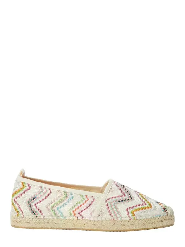 Missoni Zigzag-embroidered Espadrilles - Blue