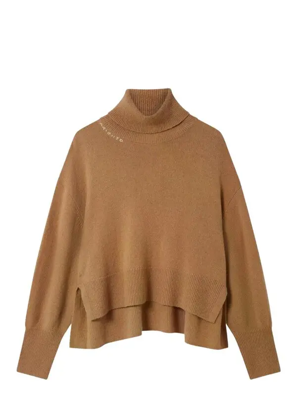 Axel Arigato Turtleneck Split-hem Sweater - Brown