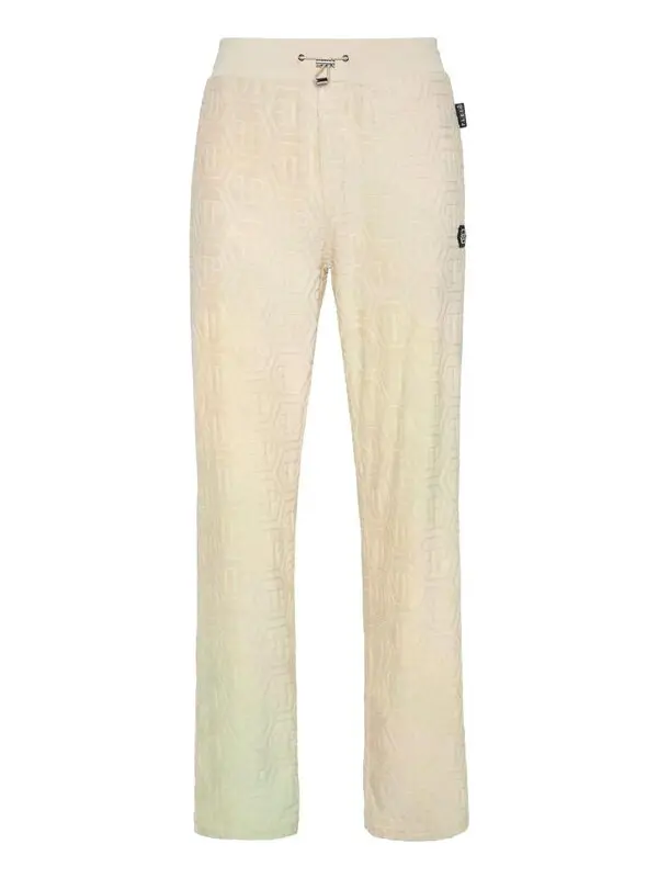 Philipp Plein Jacquard Straight-leg Trousers - Neutrals