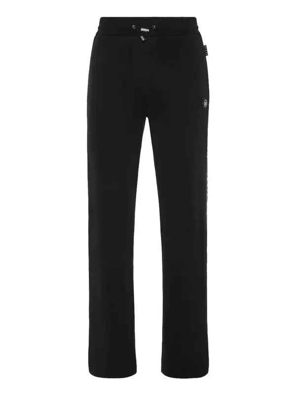 Philipp Plein Logo-tape Fleece Track Pants - Black