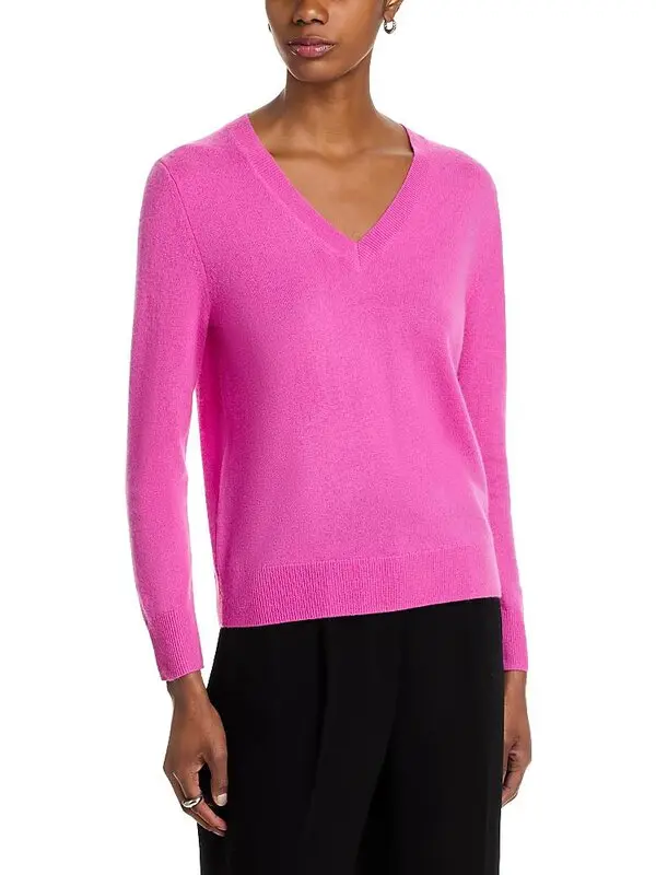 Bloomingdale'S Cashmere V-neck Sweater - Fruit Punch