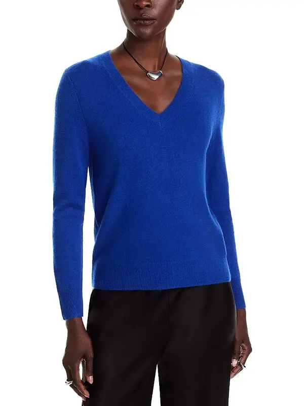 Bloomingdale'S Cashmere V-neck Sweater - Night Ocean