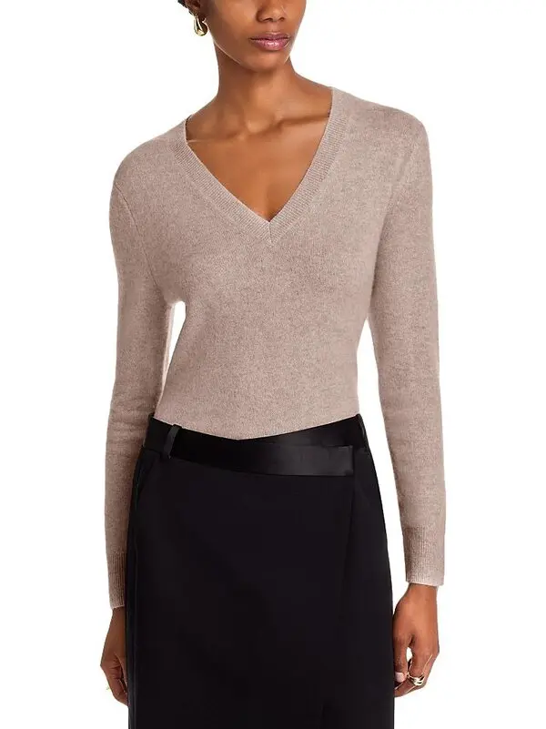 Bloomingdale'S Cashmere V-neck Sweater - Sesame