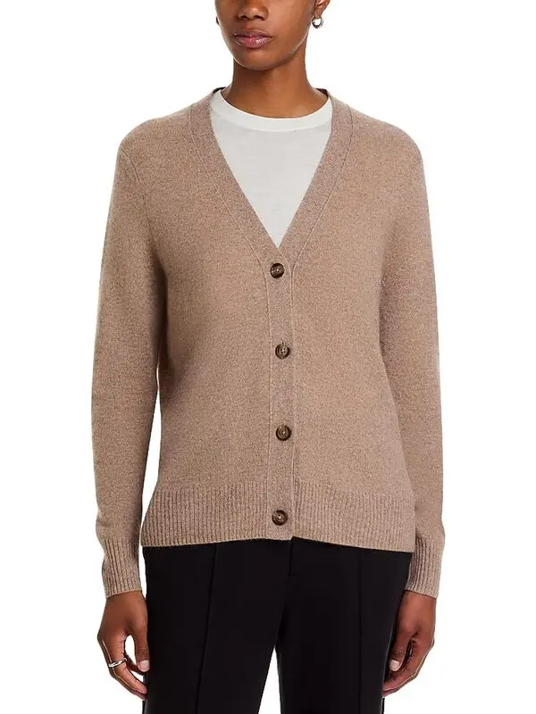 Bloomingdale'S Cashmere V-neck Cardigan Sweater - Sesame